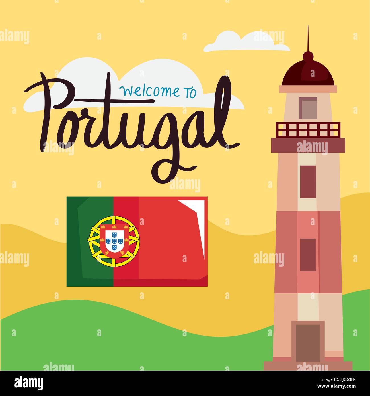 welcome to portugal lettering Stock Vector Image & Art - Alamy