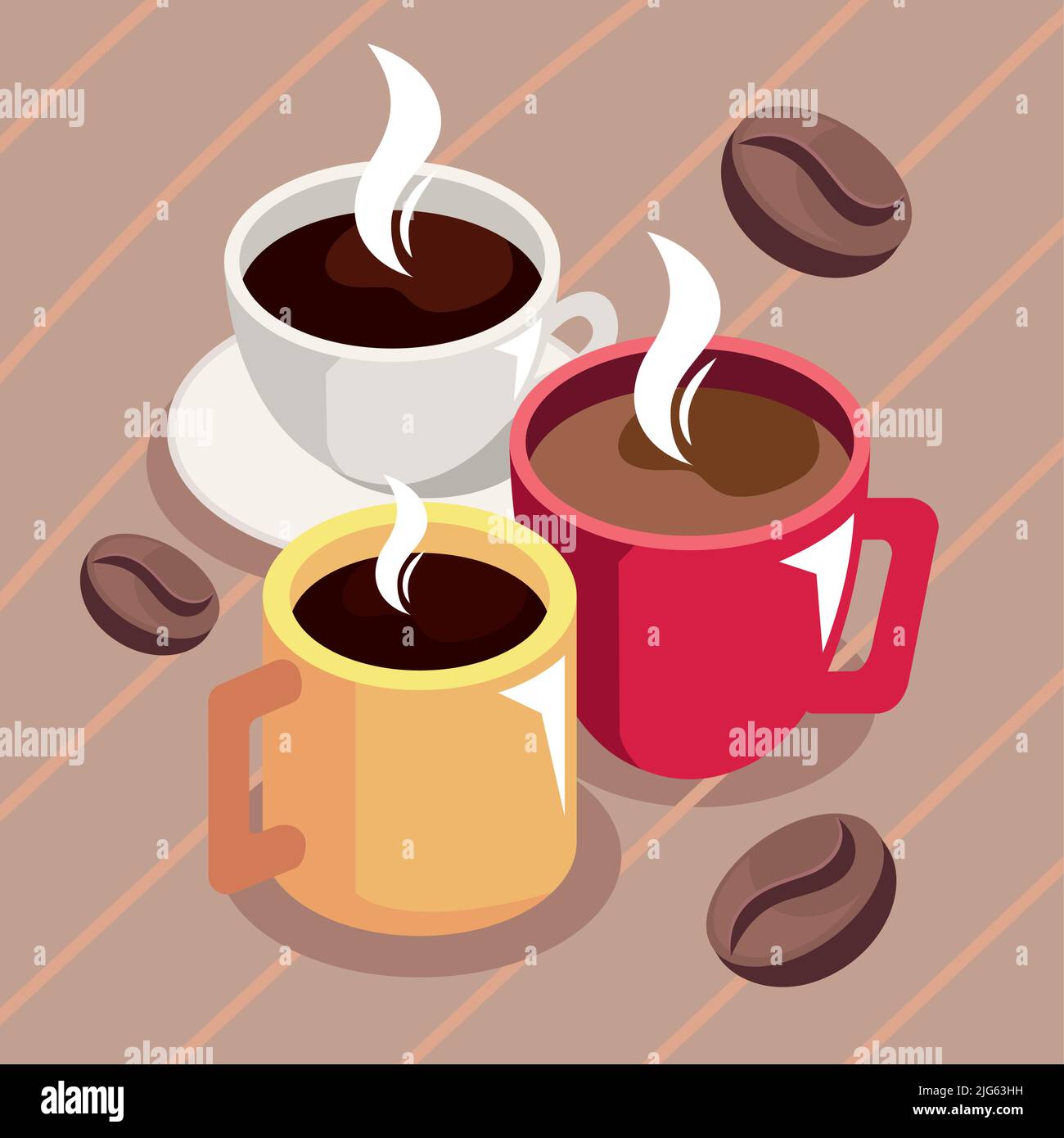 coffee isometric cups and mugs Stock Vector Image & Art - Alamy