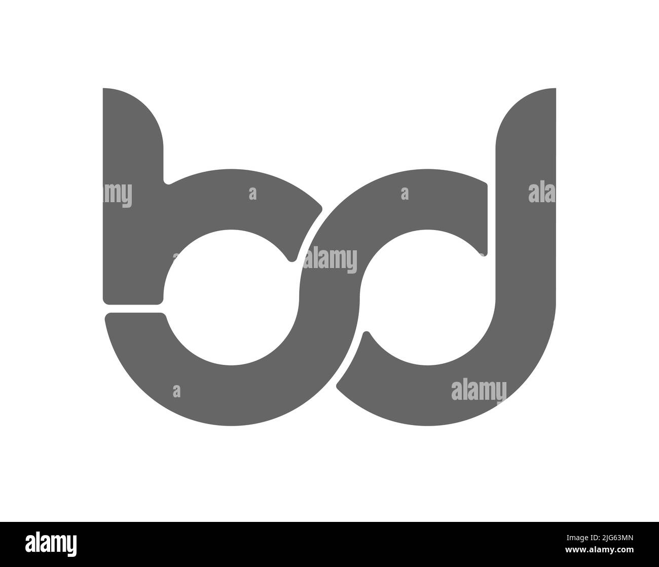Circular combination of lowercase letters B and D. Design for a ...