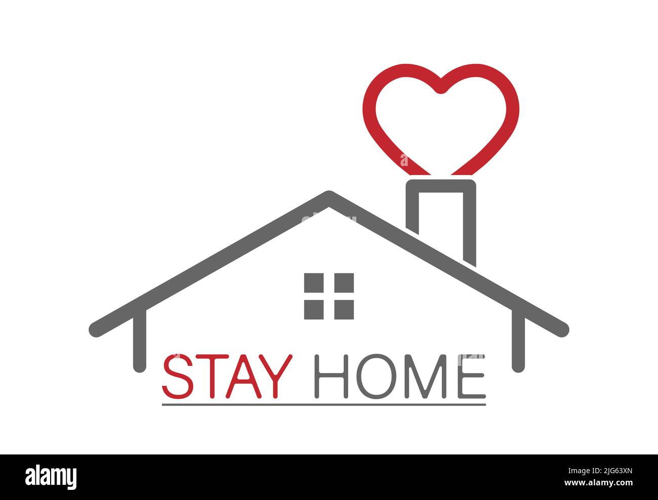 Stay home. Vector template for illustrating creative ideas. Flat style ...