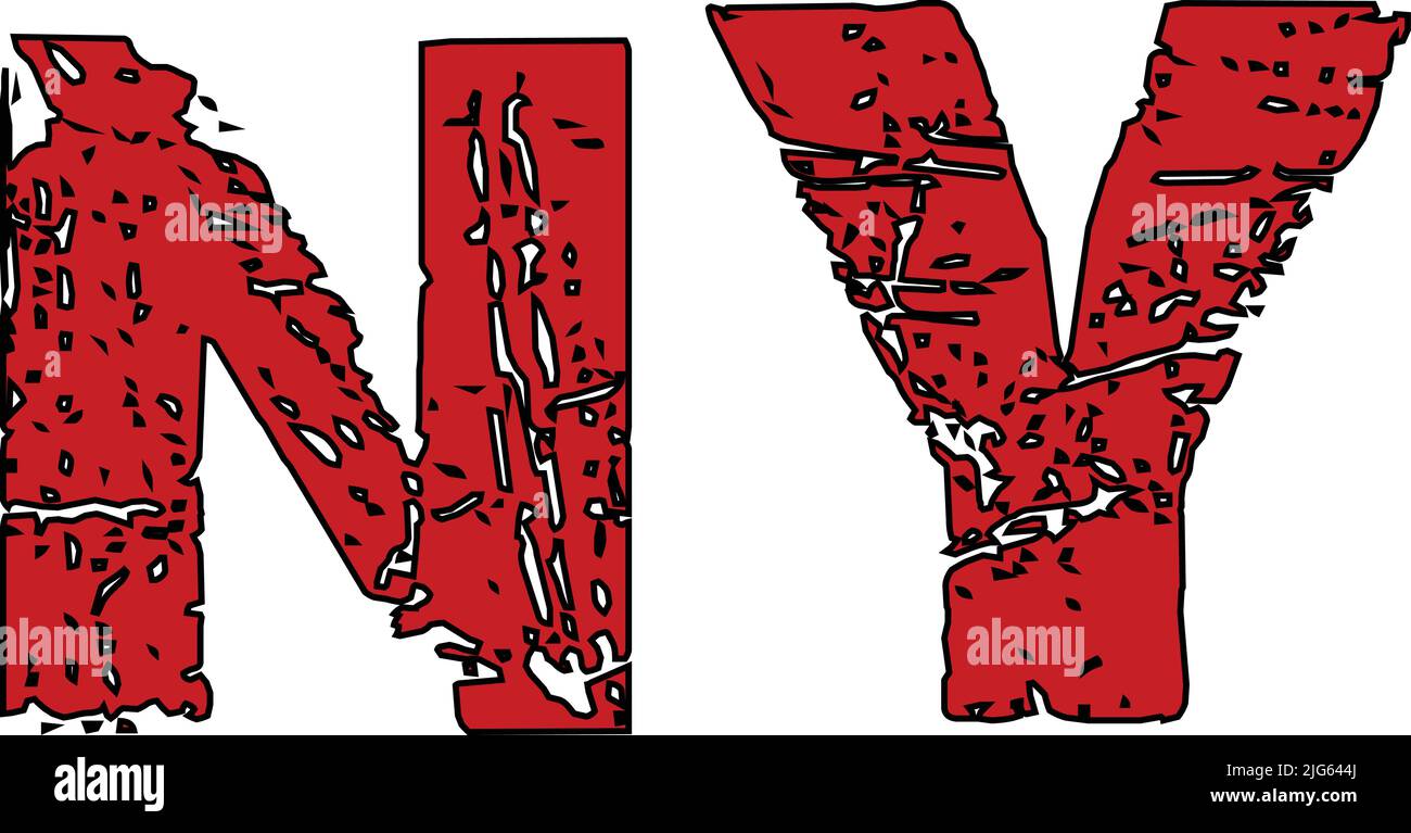 Ny text sign illustration on white background Stock Vector Image & Art ...