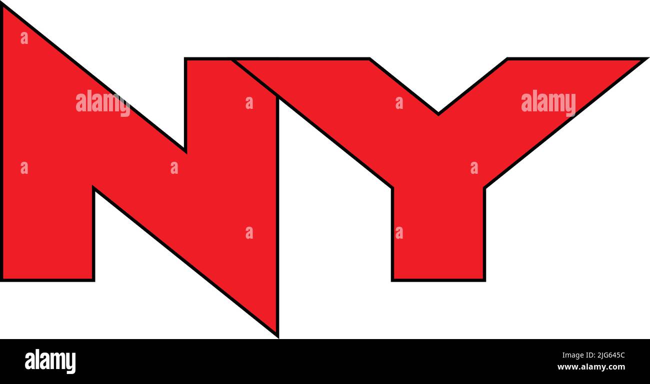 Ny text sign illustration on white background Stock Vector Image & Art ...