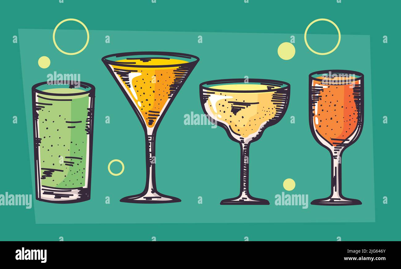 Number of drinks Stock Vector Images - Alamy