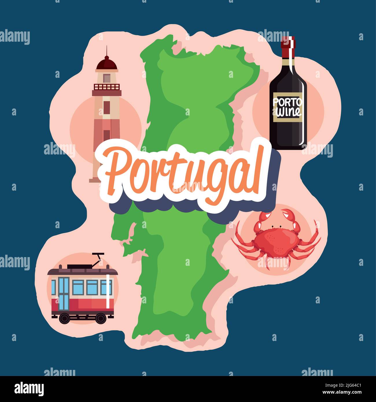 portugal lettering in map Stock Vector Image & Art - Alamy