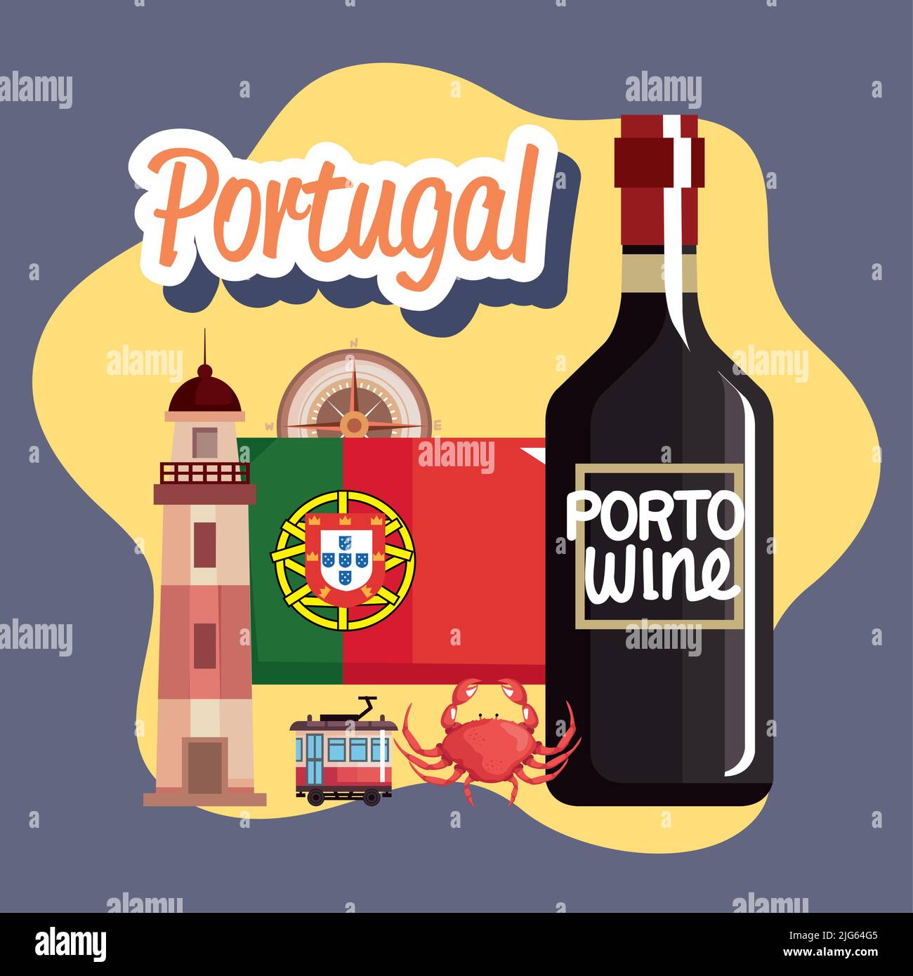 portugal lettering with flag Stock Vector Image & Art - Alamy