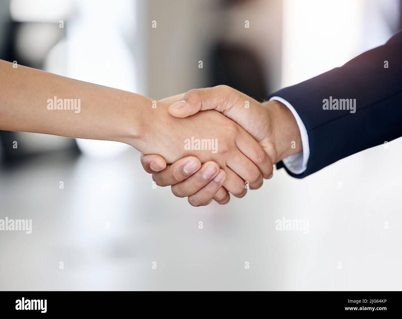 We should shake on that. Shot of two unrecognizable businesspeople ...