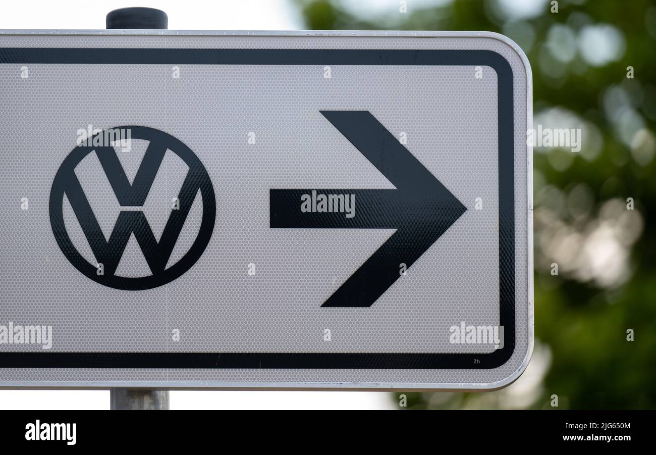 Chemnitz, Germany. 05th July, 2022. The Volkswagen Group logo can be ...