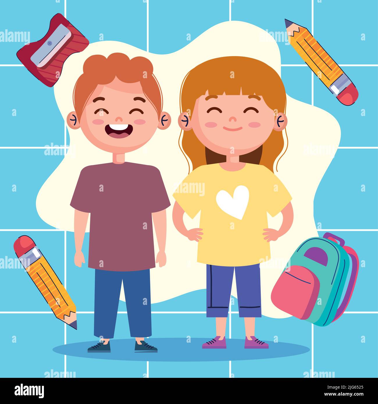 little students and supplies Stock Vector Image & Art - Alamy