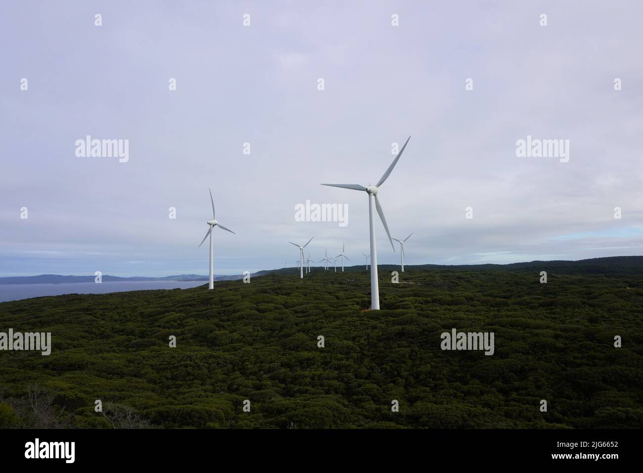 Wind Farm on a Gray Winter Day Stock Photo - Alamy