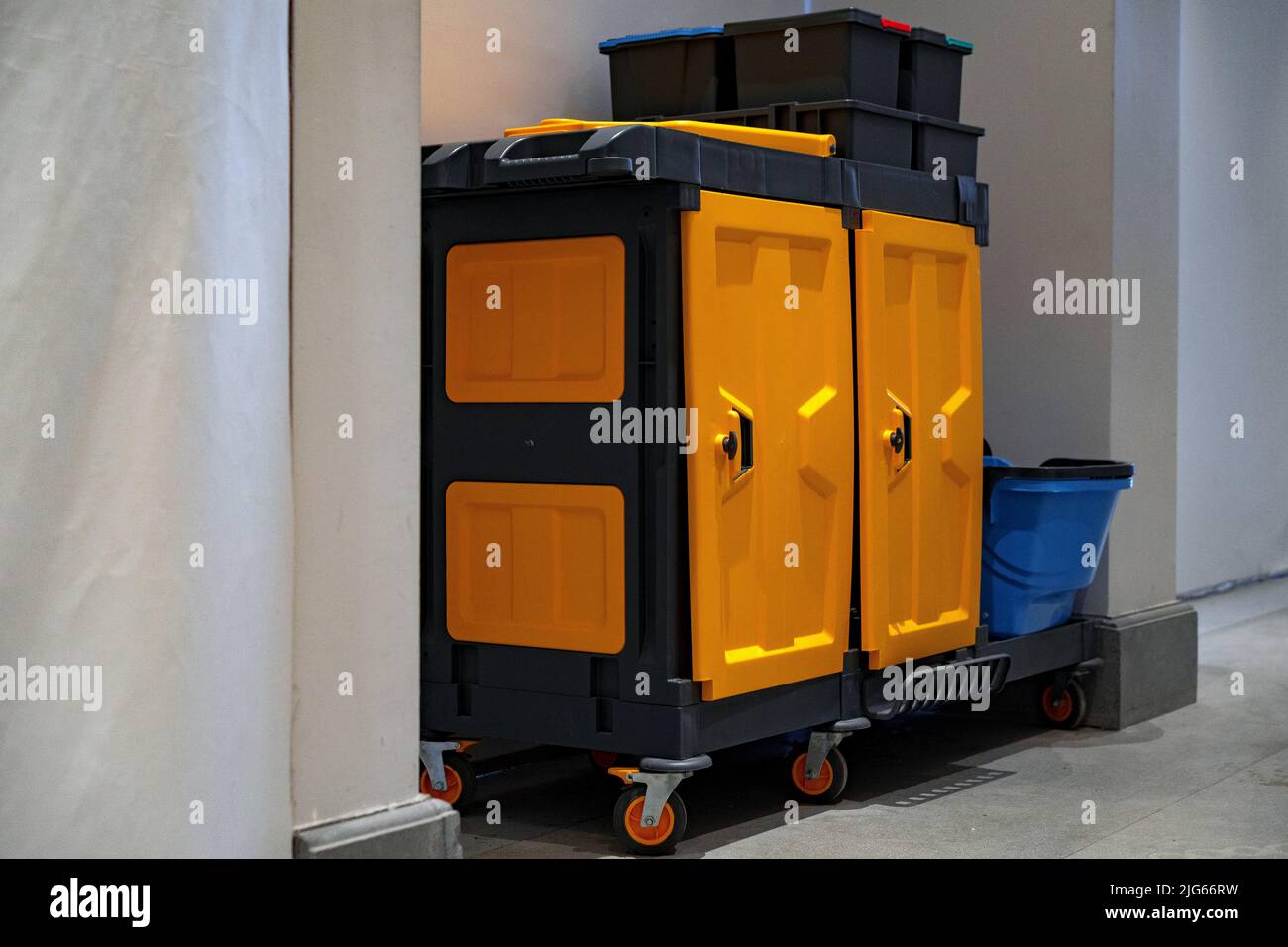 Close up of trash cans for sorting and storage of waste Stock Photo - Alamy