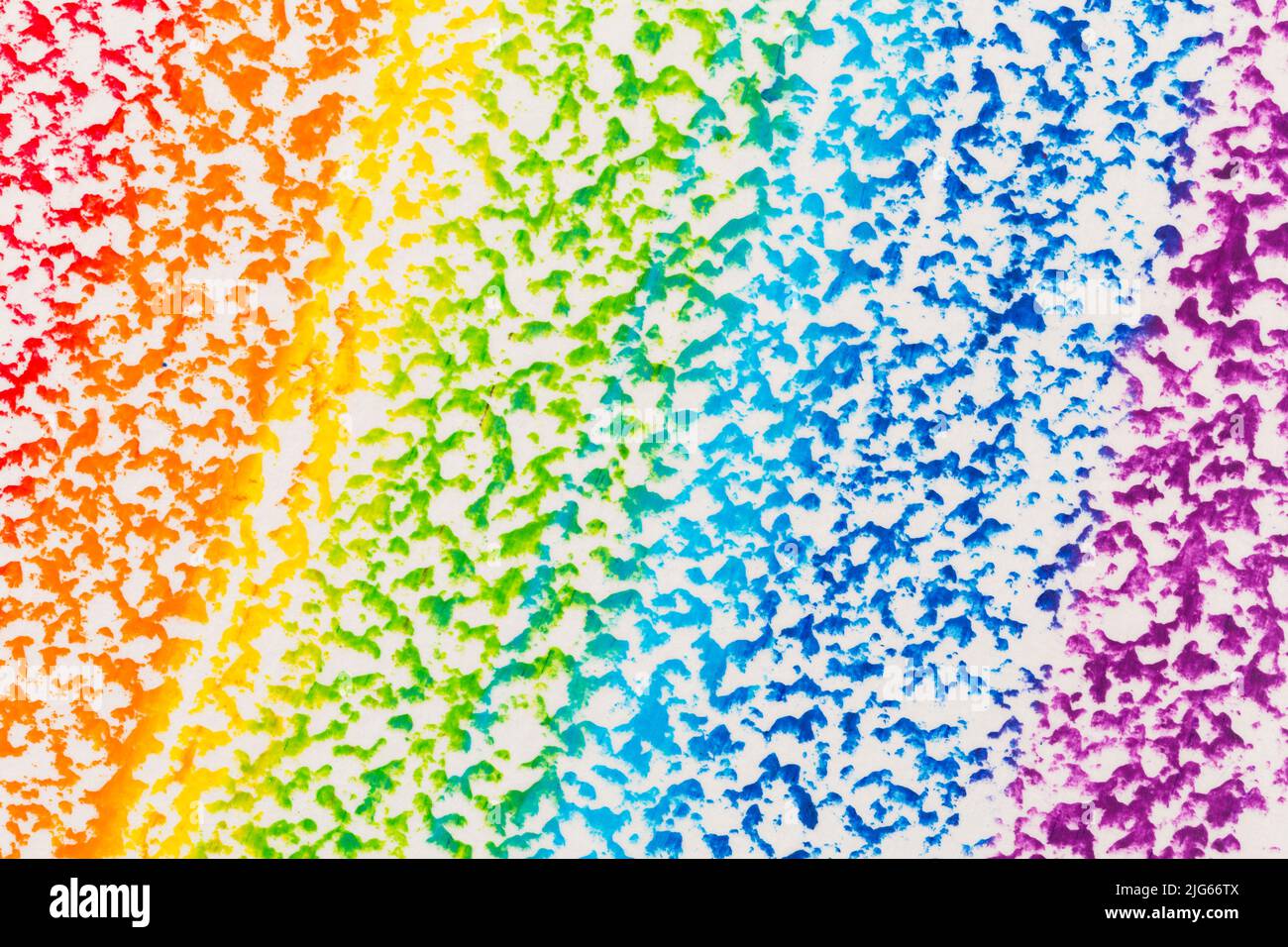 Wax crayon hand drawing rainbow background Stock Photo - Alamy
