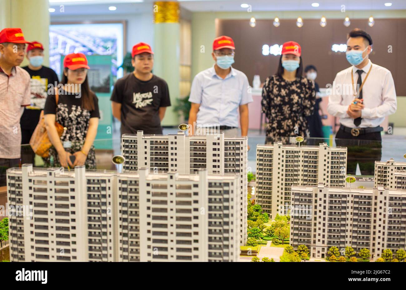 HAIAN, CHINA - JULY 8, 2022 - Residents learn about real estate in ...
