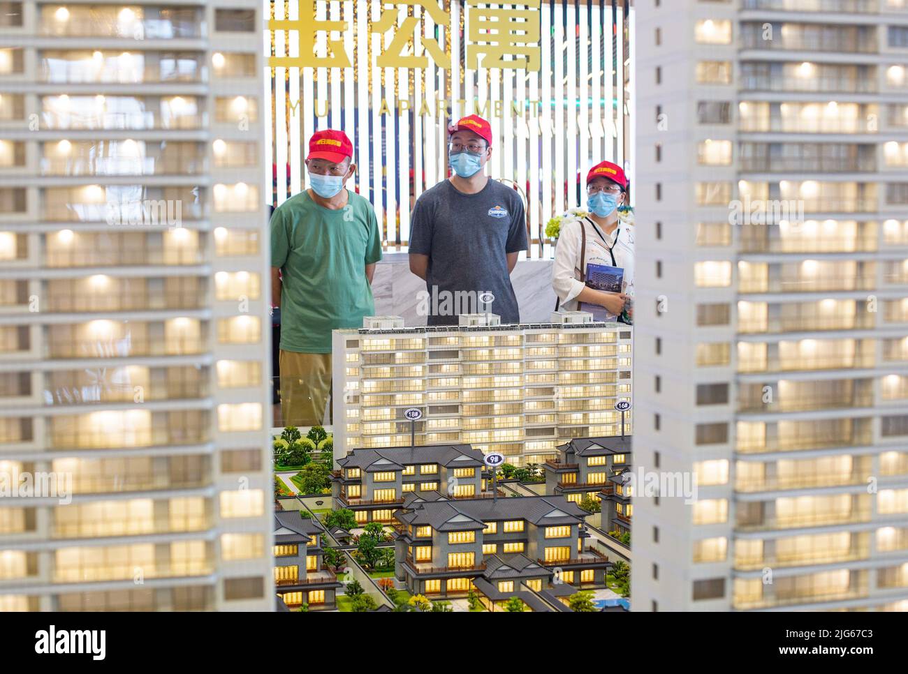 HAIAN, CHINA - JULY 8, 2022 - Residents learn about real estate in ...