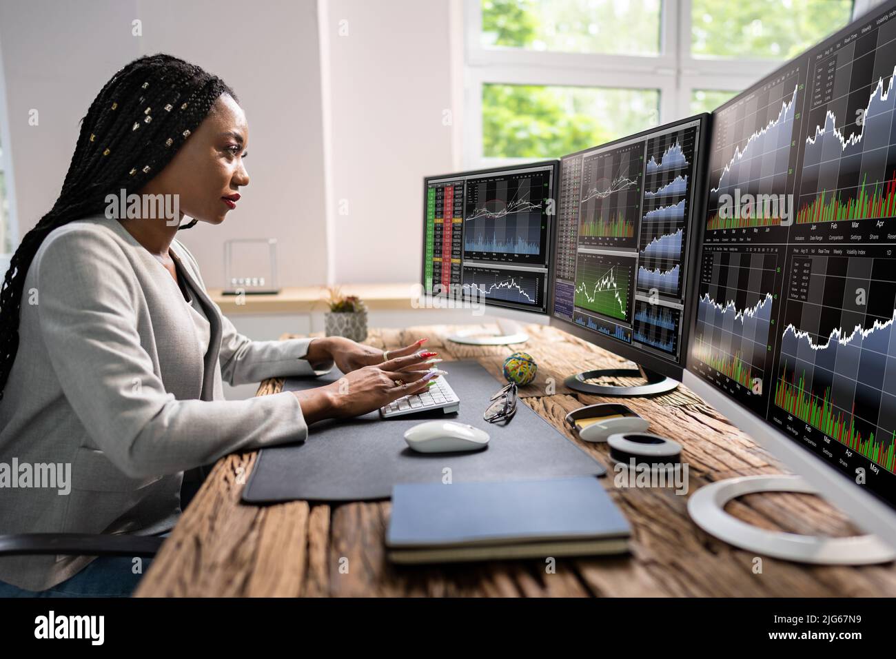 African Advisor Using KPI Dashboard With Financial Analytics Graphs ...