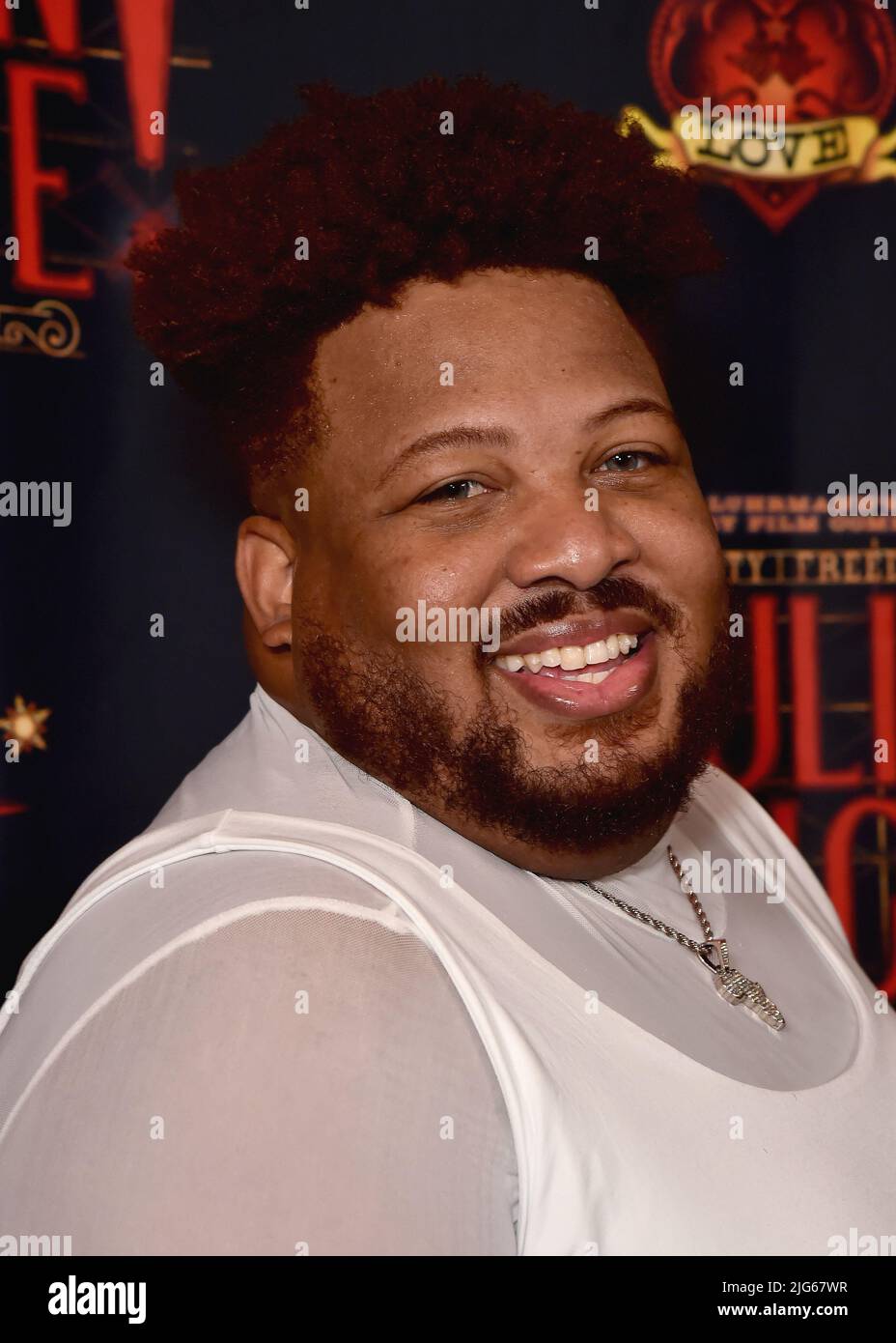 Los Angeles, CA, July 7, 2022. Dexter Mayfield walking on the red ...