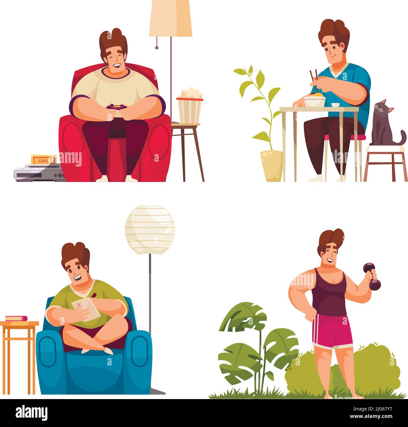 Girl Sitting Alone At Lunch Cartoon