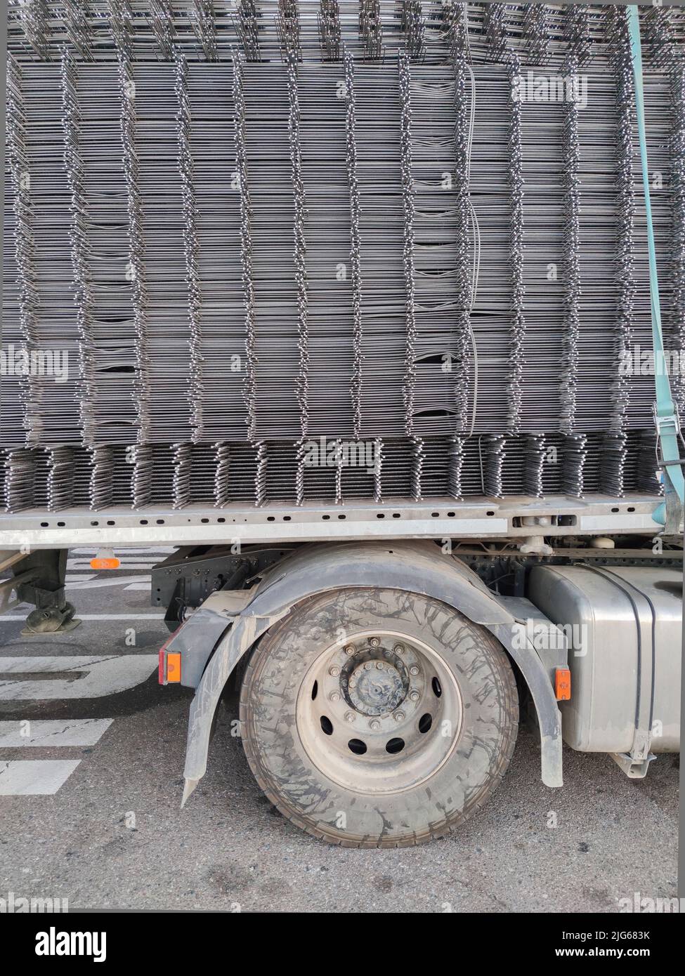 Reinforcing bars framework for armored concrete construction. Layers ...