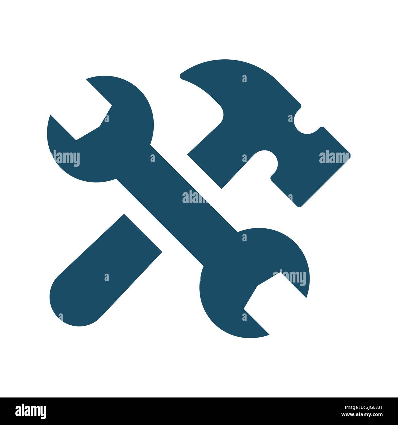 High quality dark blue flat fix, repair icon. Pictogram, icon set ...