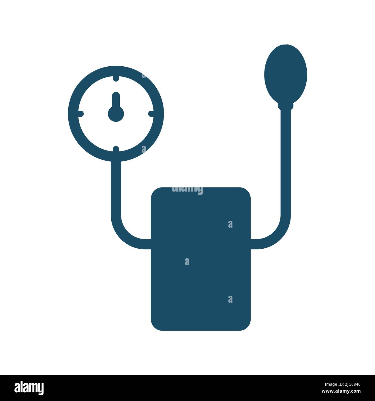 High quality dark blue flat sphygmomanometer, blood pressure meter icon ...