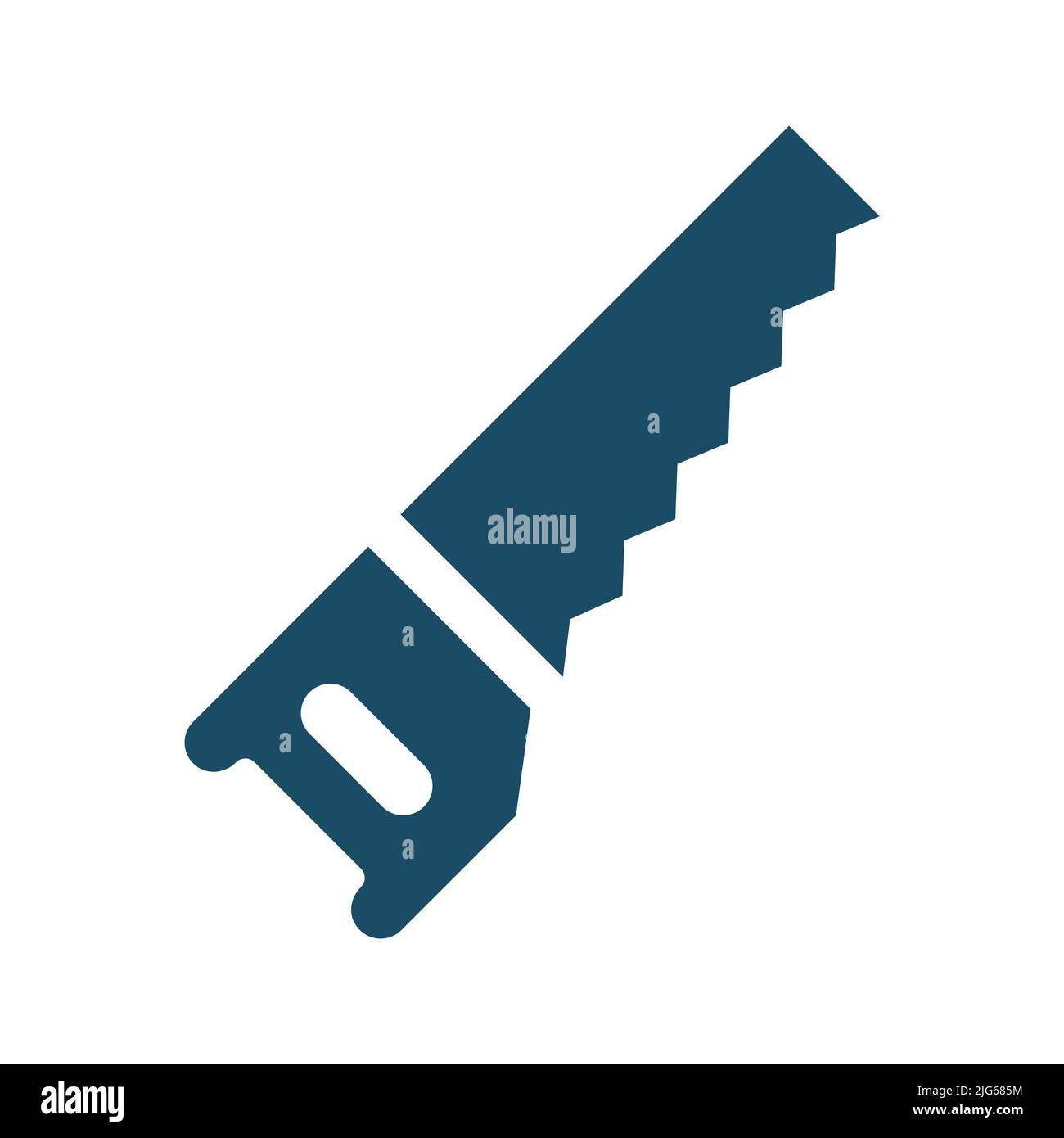 High quality dark blue flat hand saw icon. Pictogram, icon set ...