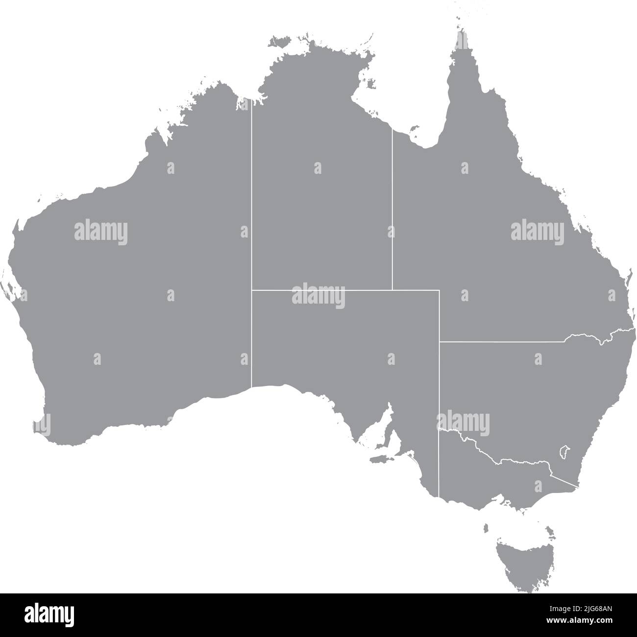 Australia map states hi-res stock photography and images - Alamy