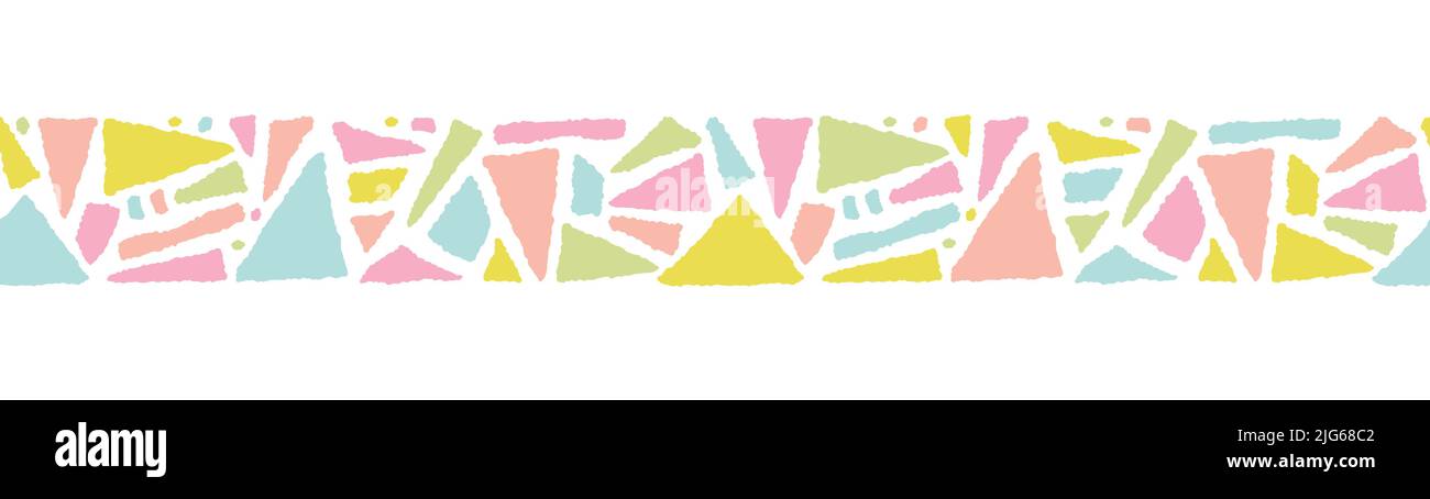 Abstract fabric triangles seamless pattern background, hand drawn ...