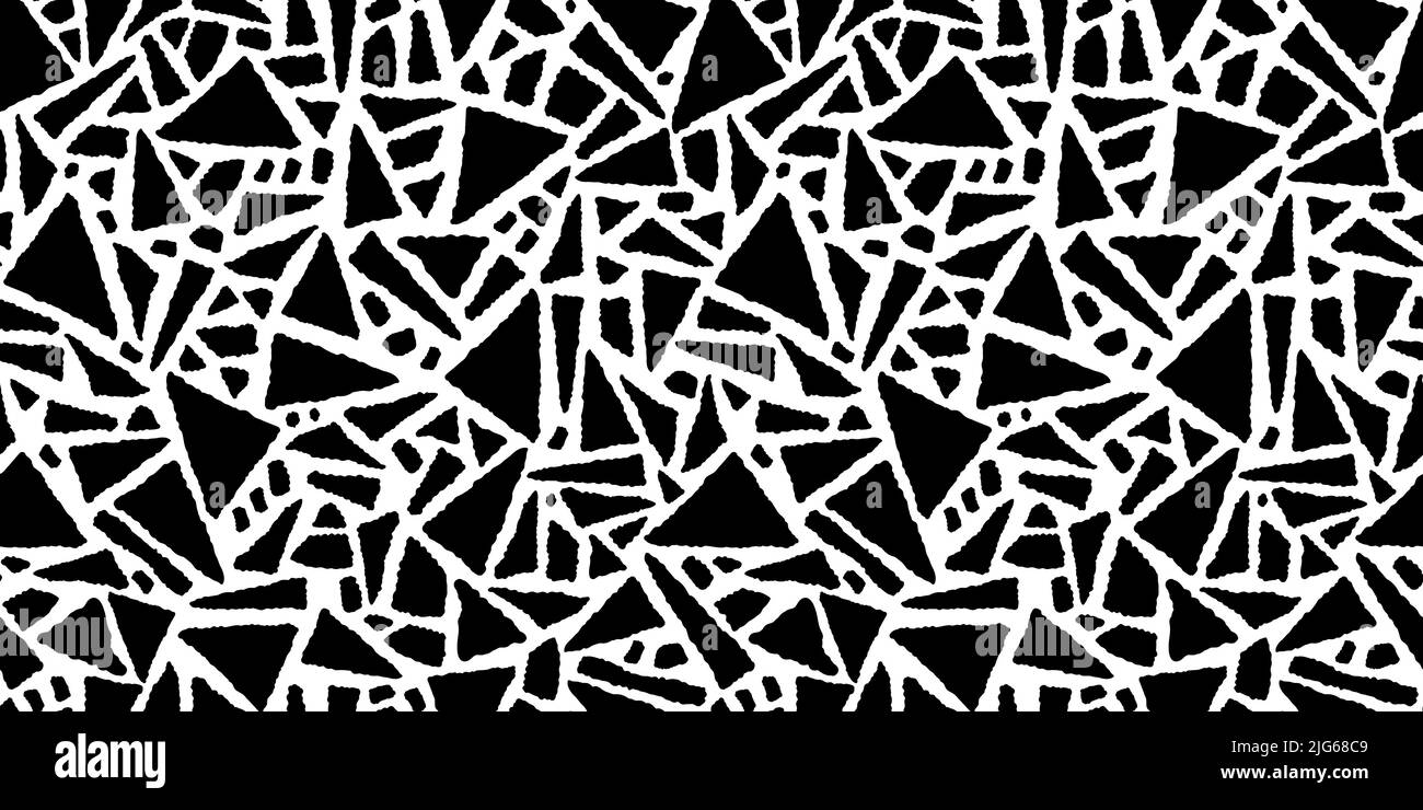Abstract fabric triangles seamless pattern background, hand drawn ...