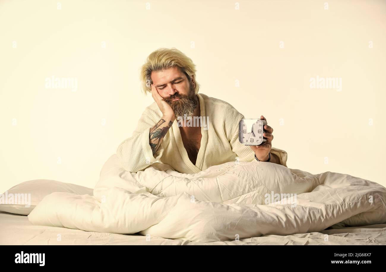 lack of time. suffering insomnia and sleep disorder. bedtime. Destroy ...