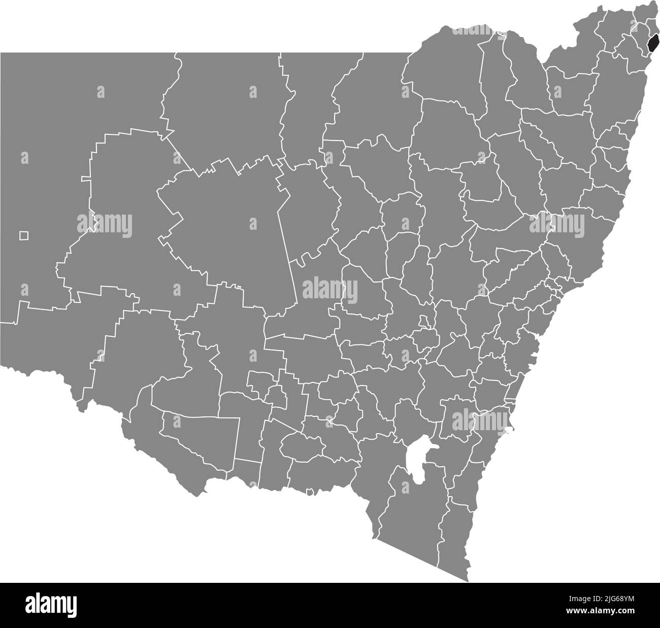 Locator map of the BALLINA SHIRE, NEW SOUTH WALES Stock Vector Image ...