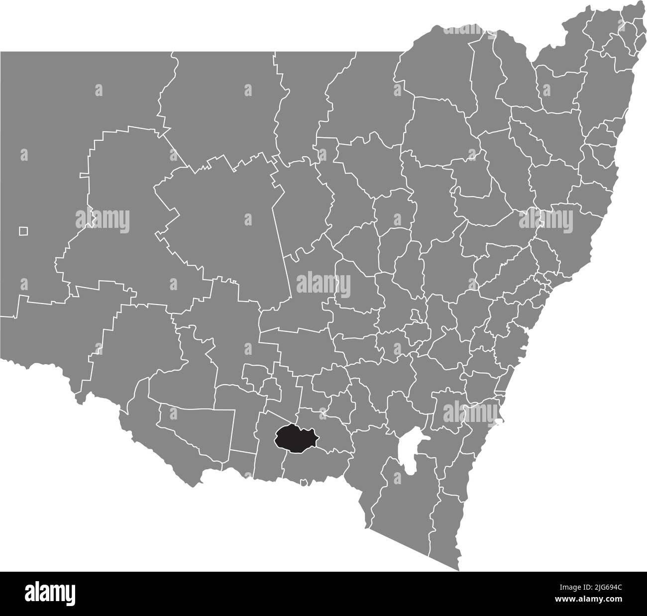 Locator map of the LOCKHART SHIRE, NEW SOUTH WALES Stock Vector Image ...