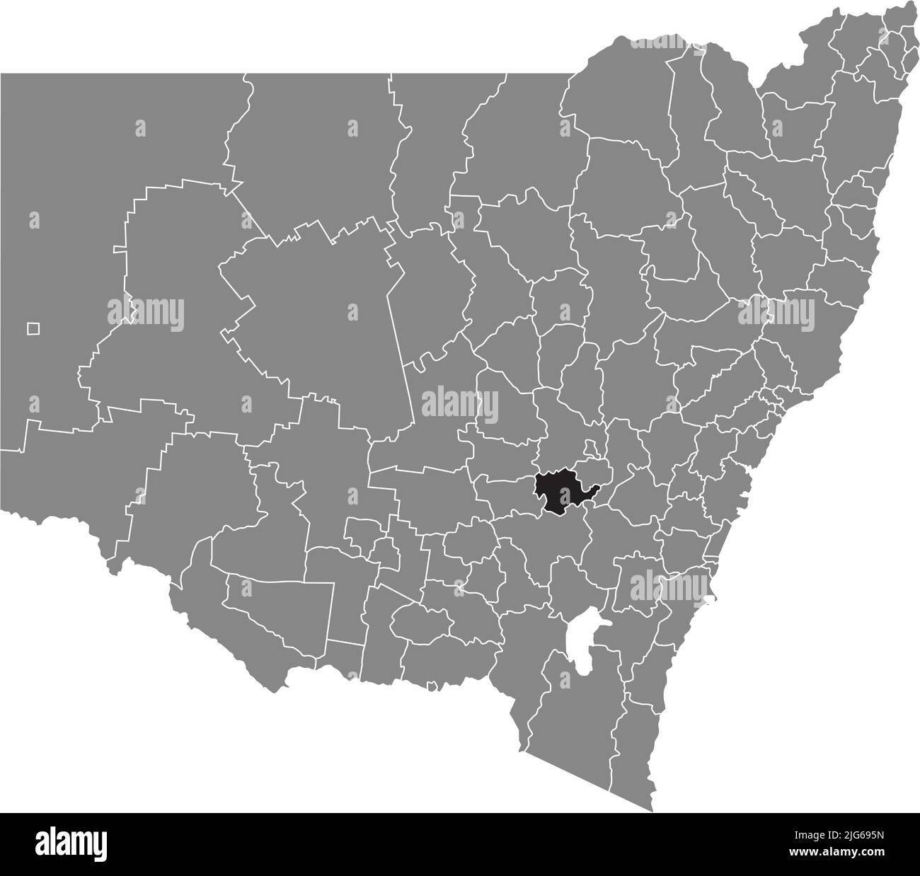 Locator map of the COWRA SHIRE, NEW SOUTH WALES Stock Vector Image ...