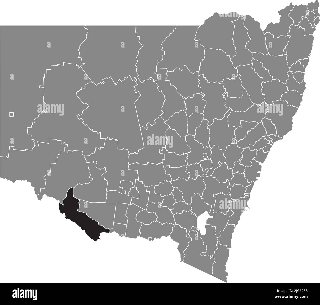 Locator map of the MURRAY RIVER COUNCIL LOCAL GOVERNMENT AREA, NEW ...