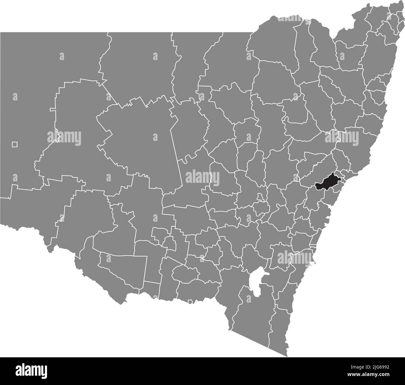 Locator map of the CITY OF CESSNOCK, NEW SOUTH WALES Stock Vector Image ...