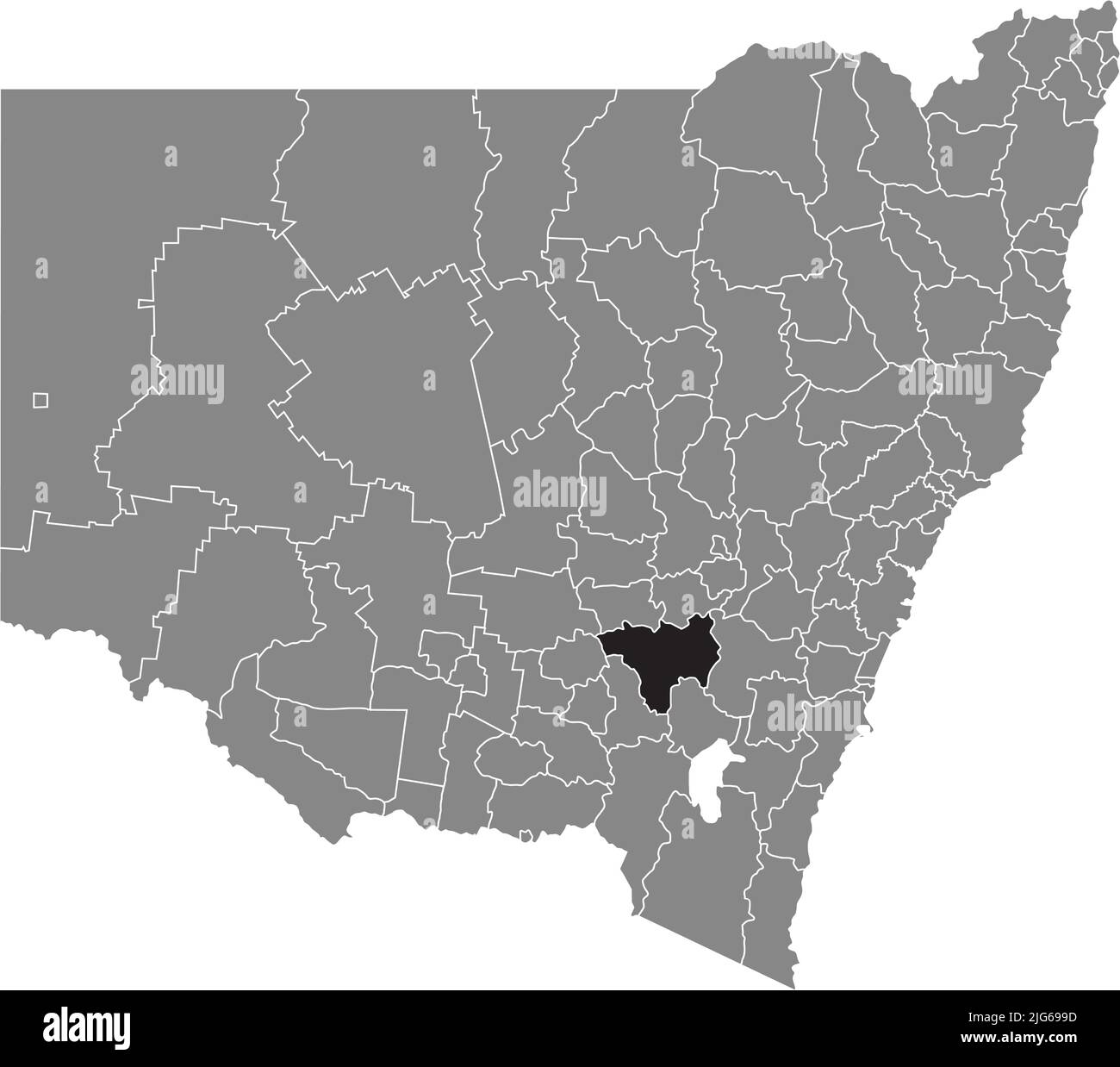 Locator map of the HILLTOPS COUNCIL, NEW SOUTH WALES Stock Vector Image ...