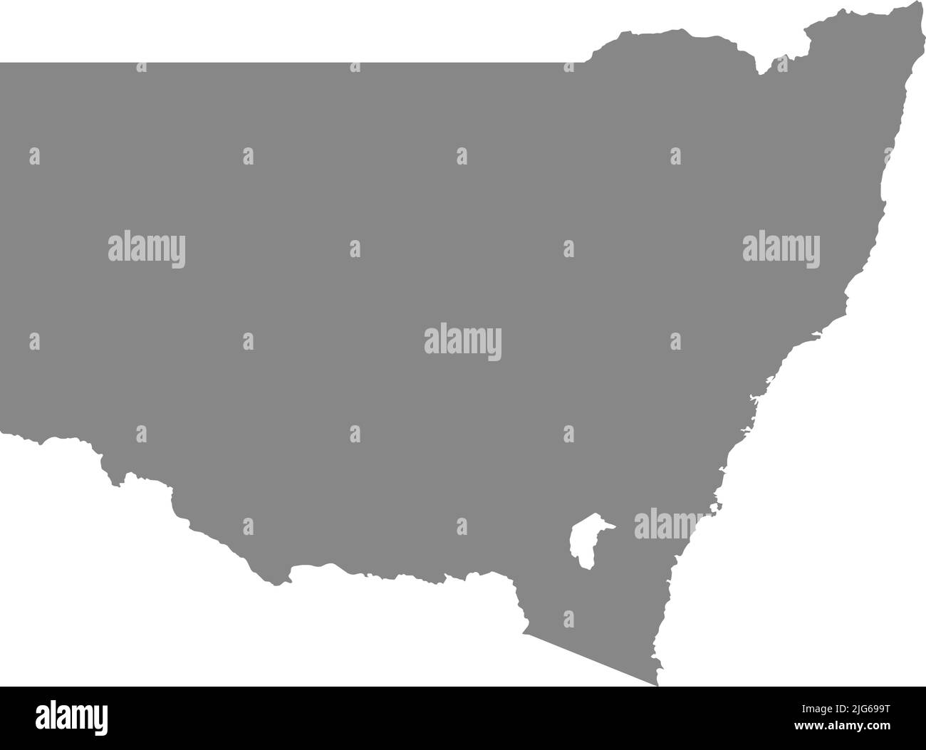 Gray flat blank vector administrative map of the Australian state of ...
