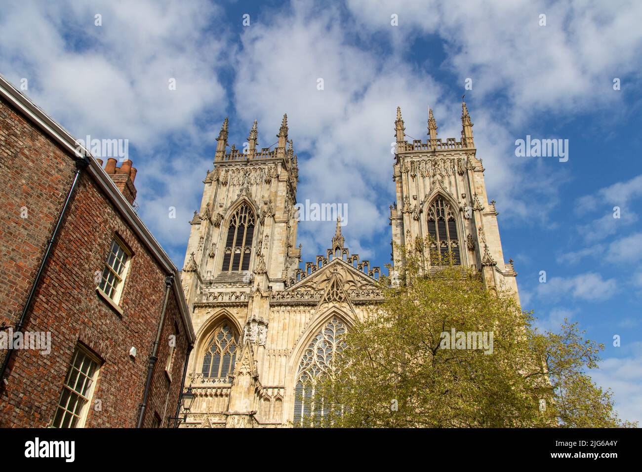Cityscape exterior front view of the Cathedral and Metropolitical ...