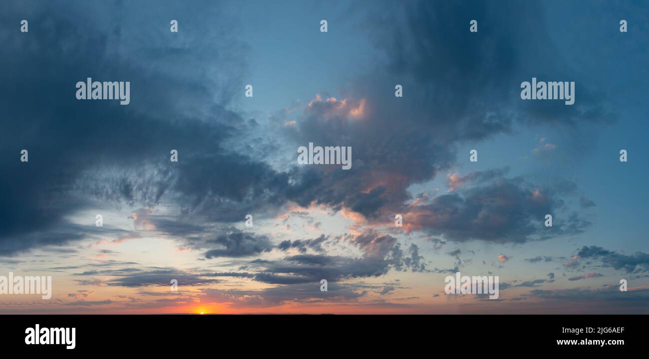 Fantastic soft thunderclouds at sunrise, natural composition Stock ...
