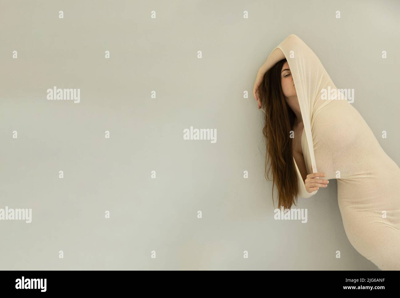 Woman with transparent dress hi-res stock photography and images - Alamy