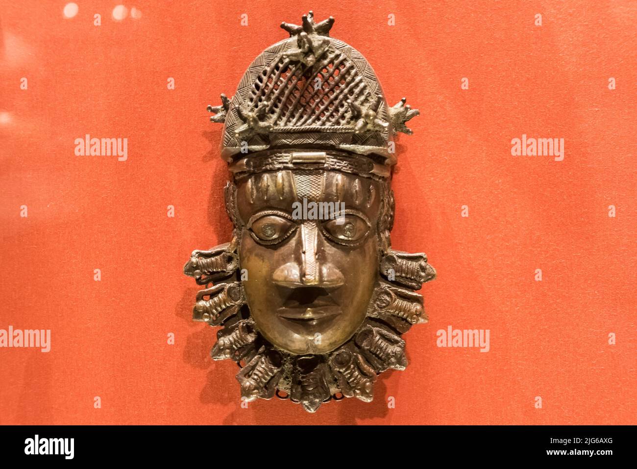 African artifacts displayed at the British Museum in London, England ...