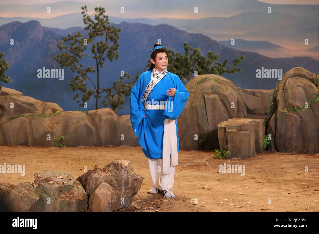 Xi'an. 8th July, 2022. Undated photo shows a scene of the 3D Qinqiang ...