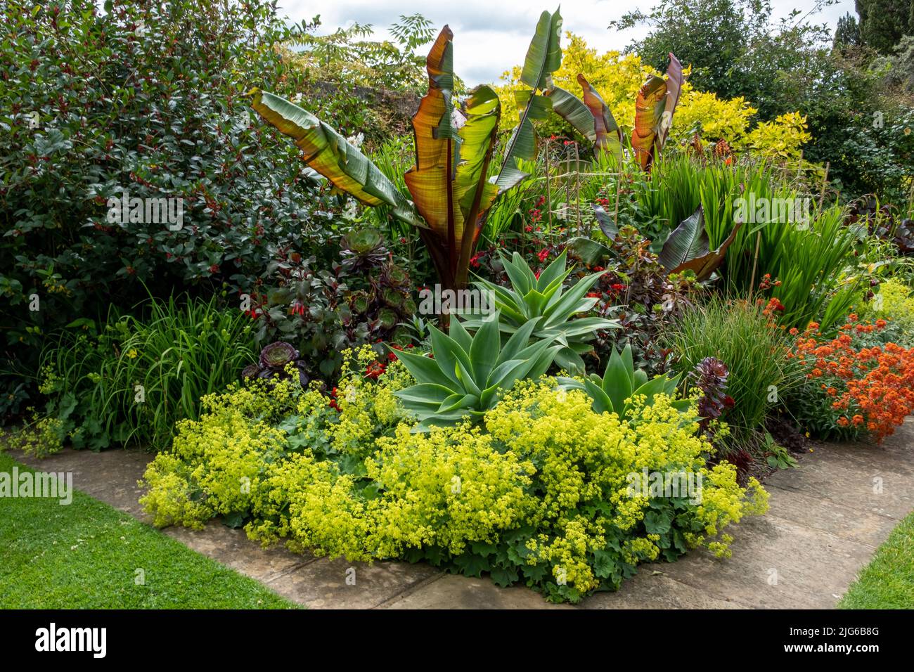 Planting at Bourton House gardens, Morton in Marsh. market town in the ...