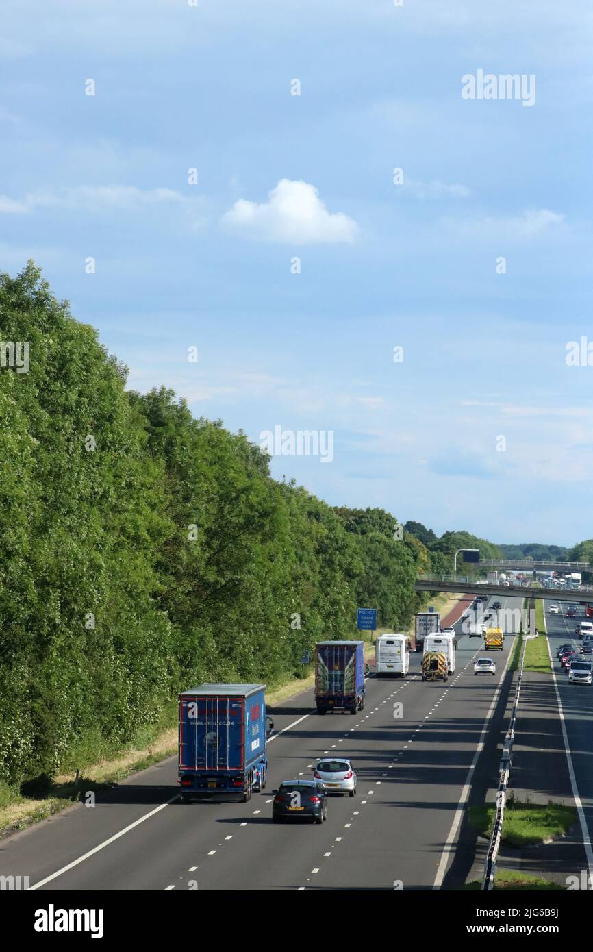 Three lane motorway hi-res stock photography and images - Alamy