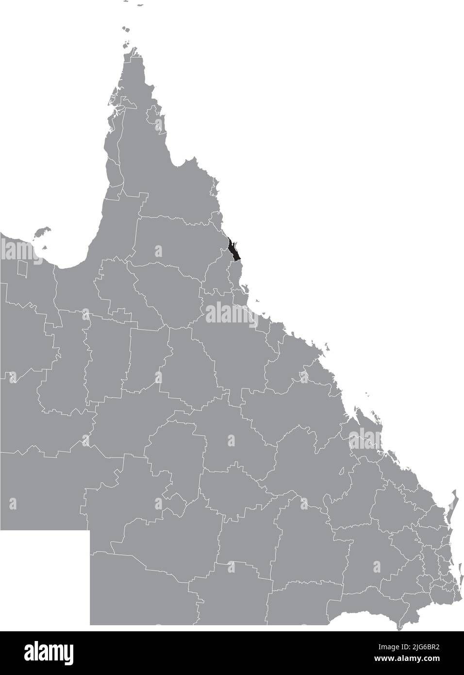 Locator map of the CAIRNS REGION, QUEENSLAND Stock Vector Image & Art ...