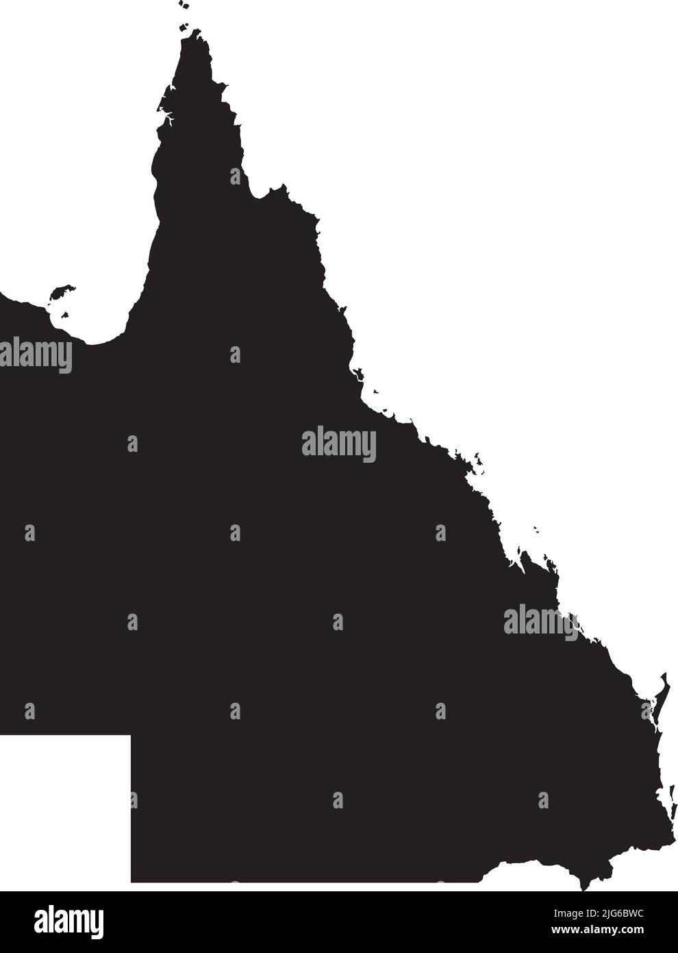 Queensland outline vector Black and White Stock Photos & Images - Alamy