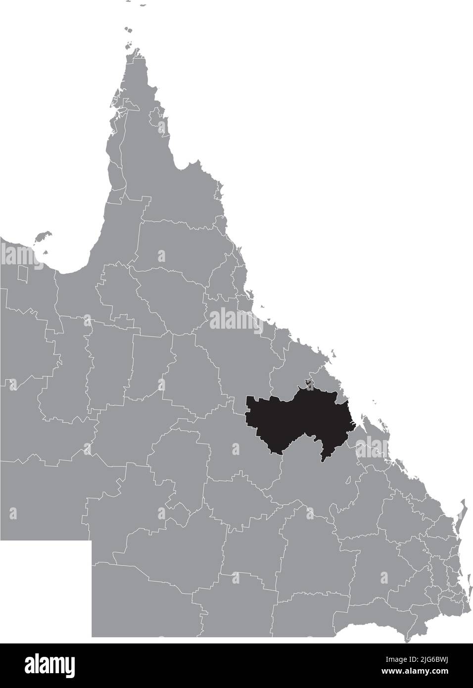 Locator map of the ISAAC REGION, QUEENSLAND Stock Vector Image & Art ...