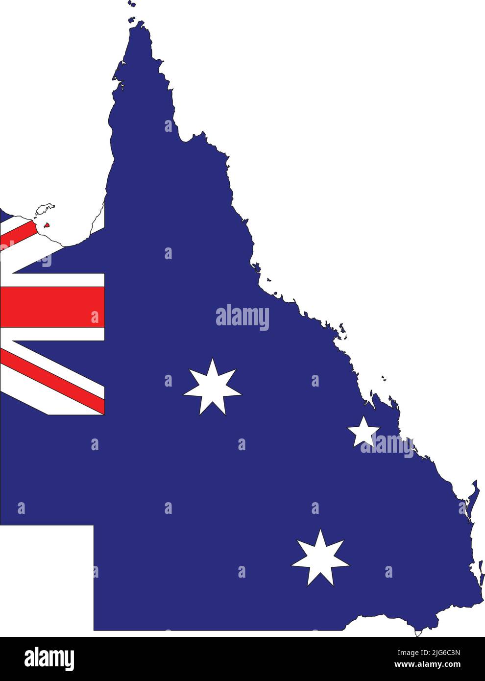Queensland Flag Map Queensland Map Flag Stock Illustrations – 383