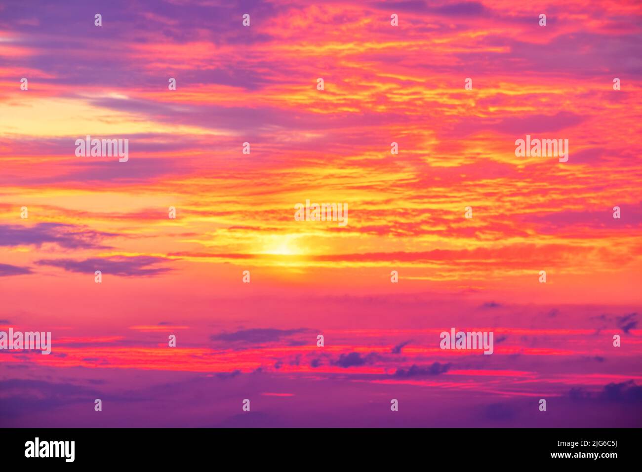 sunset in red and blue colors Stock Photo - Alamy