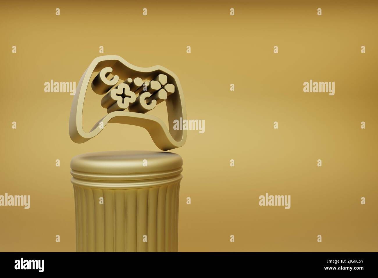 Beautiful abstract illustrations Golden Joystick video game symbol ...