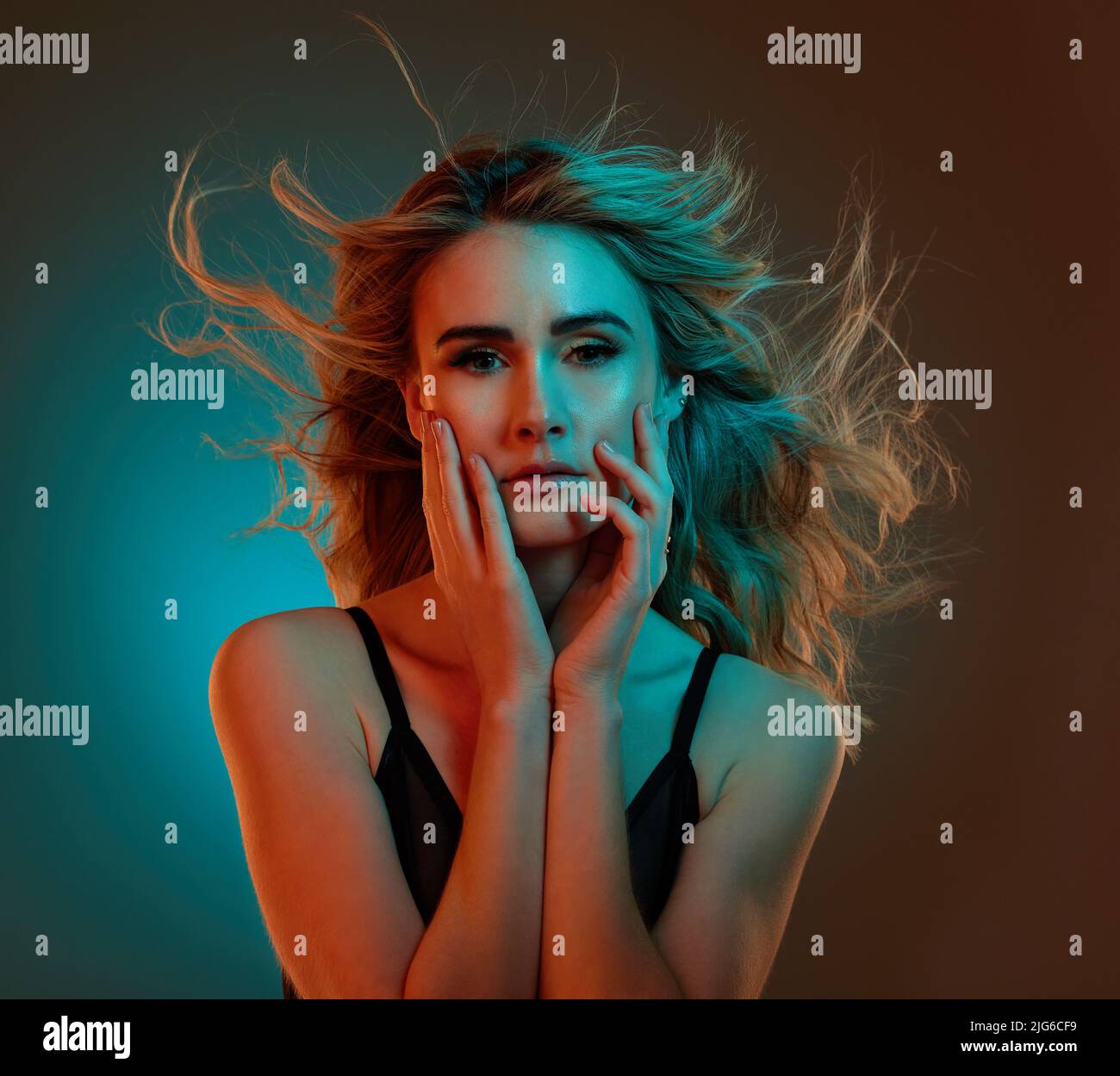 Her beauty will blow you away. Studio portrait of an attractive young ...