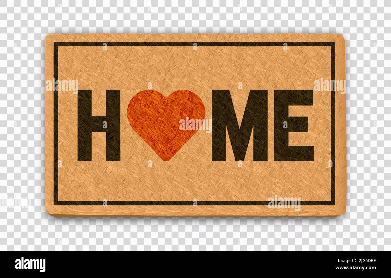 House front door and doormat Stock Vector Images - Alamy